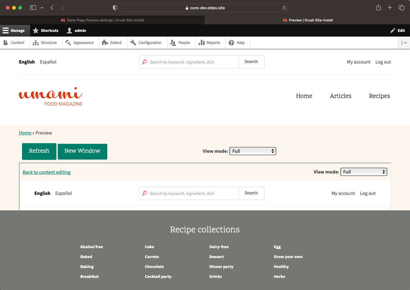 Safari: Loads preview link in window instead of in off-canvas dialog [#3355708] | Drupal.org
